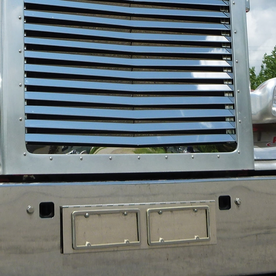 Stainless Steel Dual License Plate / Swing Plate For All Peterbilt Mod ...